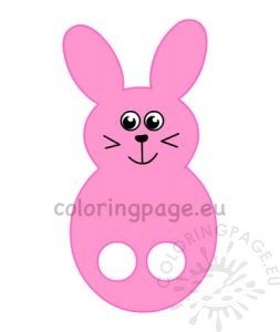 Kids Easter craft Bunny finger puppet | Coloring Page