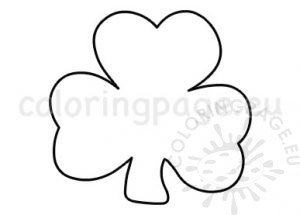St Patrick's Day Shamrock Template | Coloring Page