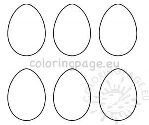 Printable 6 Easter egg templates | Coloring Page