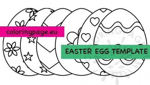 6 Easter Egg Template printable | Coloring Page