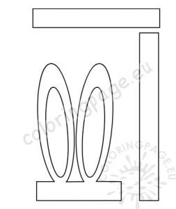 Easter bunny ears headband paper printable | Coloring Page