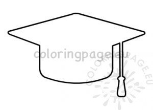 Graduation cap cutout template | Coloring Page
