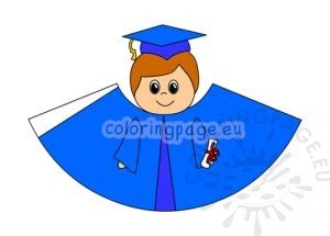 Kindergarten Graduation paper craft | Coloring Page