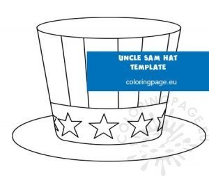 Uncle Sam hat template | Coloring Page