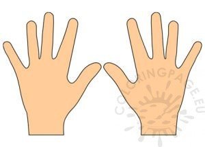 Left hand right hand clipart | Coloring Page