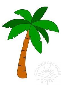 Palm tree vector art printable | Coloring Page