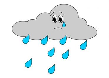 Sad rain cloud free clipart | Coloring Page