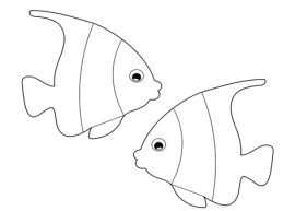 Cute Tropical fish | Coloring Page
