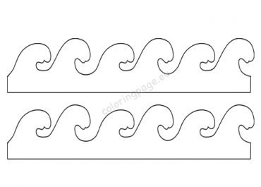 Ocean Waves Borders stencil | Coloring Page
