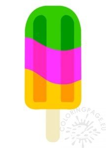 Colorful ice lolly printable | Coloring Page
