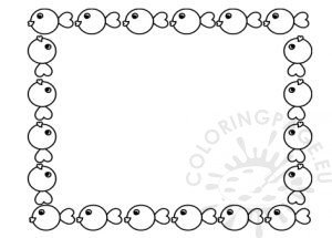 Fish Outline Frame | Coloring Page