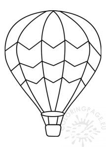 Hot air balloon template | Coloring Page