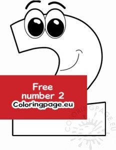 Cartoon number 2 coloring page | Coloring Page