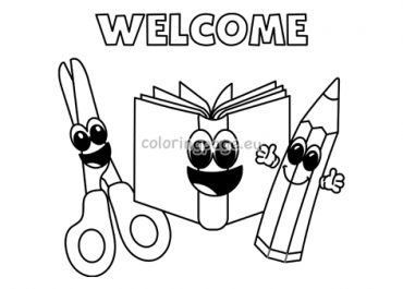 Welcome sign Back to School | Coloring Page