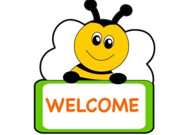 Back to School Bee welcome sign | Coloring Page