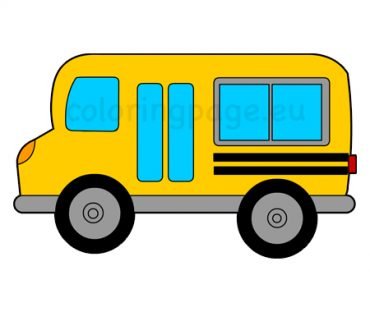 School bus yellow transport | Coloring Page
