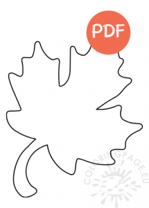Large Maple Leaf Template | Coloring Page