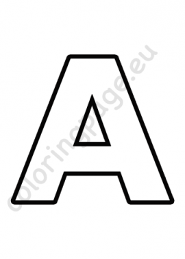 Printable Letter A template | Coloring Page
