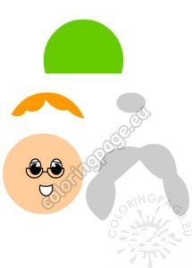 Printable Grandma paper craft template | Coloring Page