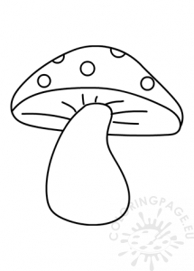 Mushroom Outline vector image | Coloring Page
