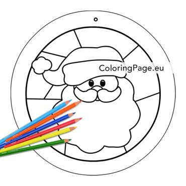 Free Santa Claus Patterns Stained Glass | Coloring Page