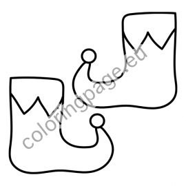 Elf shoes coloring page | Coloring Page