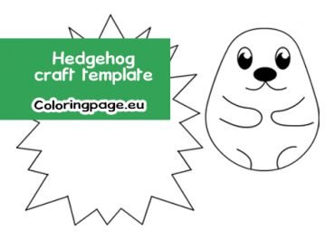 Printable Paper Hedgehog Craft | Coloring Page