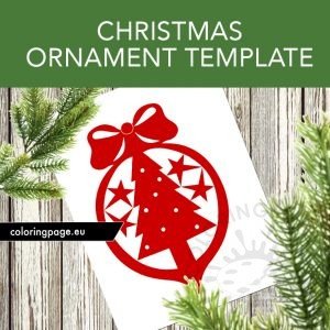 Red Christmas Ornament printable | Coloring Page