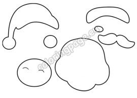Santa Claus Craft Free Templates | Coloring Page