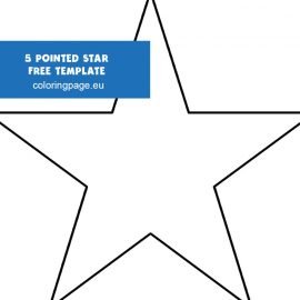 5 pointed star template | Coloring Page
