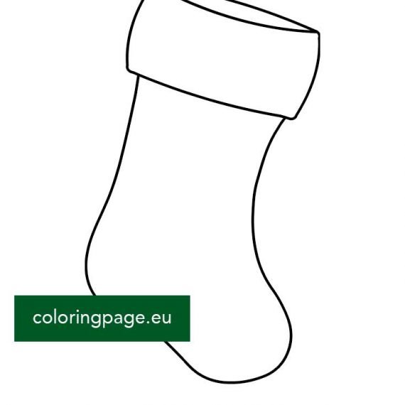 Christmas Stocking Shape printable | Coloring Page