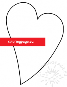 Elongated heart template printable | Coloring Page