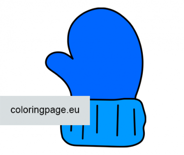 Blue winter mitten pdf | Coloring Page
