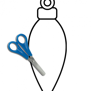 Pointed Bauble template free | Coloring Page