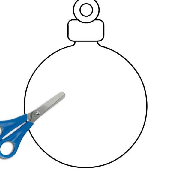 Round bauble shape template | Coloring Page