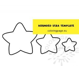 Rounded Star Template free | Coloring Page