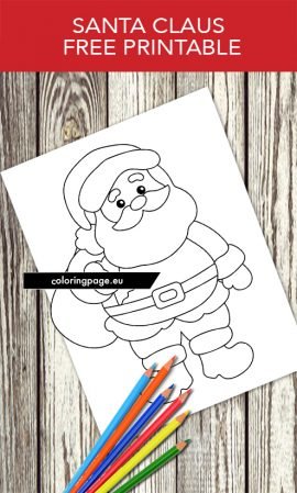 Santa Claus with Sack | Coloring Page