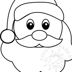 Christmas Santa Face coloring page | Coloring Page