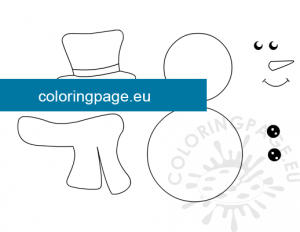 Winter Snowman Craft Template | Coloring Page