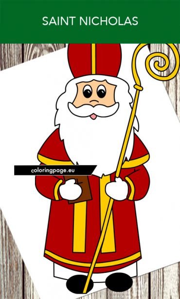 Saint Nicholas free printable | Coloring Page