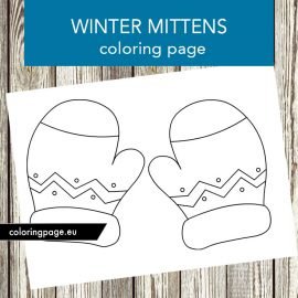 Warm winter mittens printable | Coloring Page
