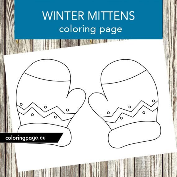Warm winter mittens printable | Coloring Page