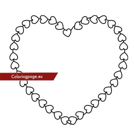 Heart shaped frame coloring page | Coloring Page