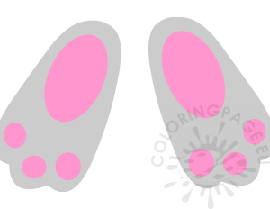 Free Bunny Feet Cut Out | Coloring Page