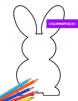 Large bunny rabbit template | Coloring Page