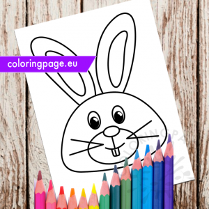 Bunny Rabbit Face coloring page | Coloring Page