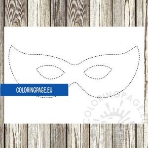 Carnival mask Tracing template | Coloring Page