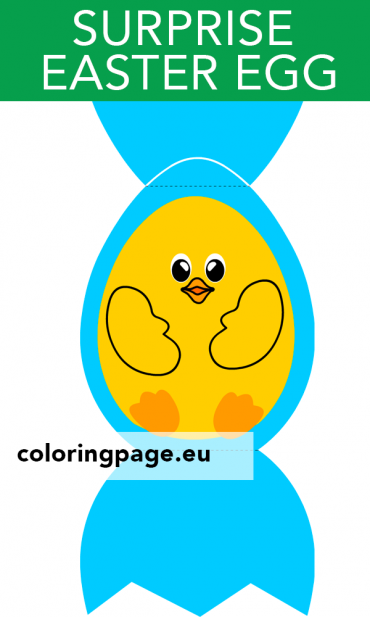 Surprise Easter Egg Card printable | Coloring Page