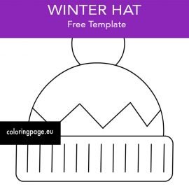 Printable Winter Hat coloring page | Coloring Page