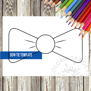 Printable Bow Tie template Pdf | Coloring Page